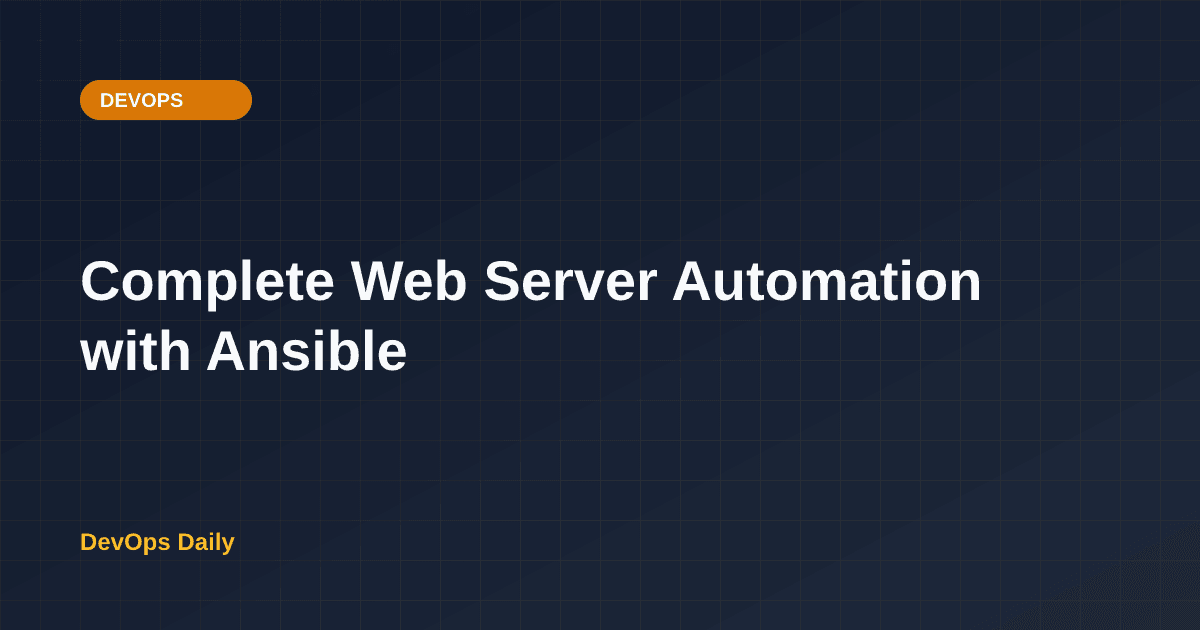 Complete Web Server Automation with Ansible - DevOps Exercise