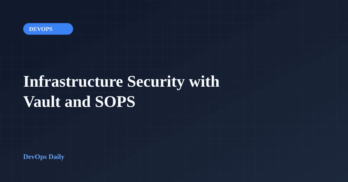 Infrastructure Security with Vault and SOPS - DevOps Exercise