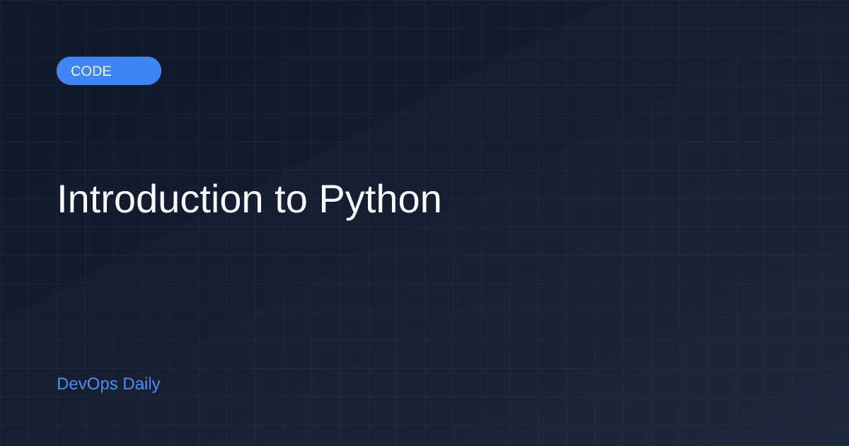Introduction to Python | DevOps Daily